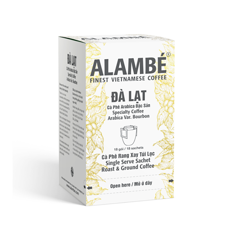 Cà Phê Phin Giấy Túi Lọc Đà Lạt Alambé - Single Serve Drip Coffee ...