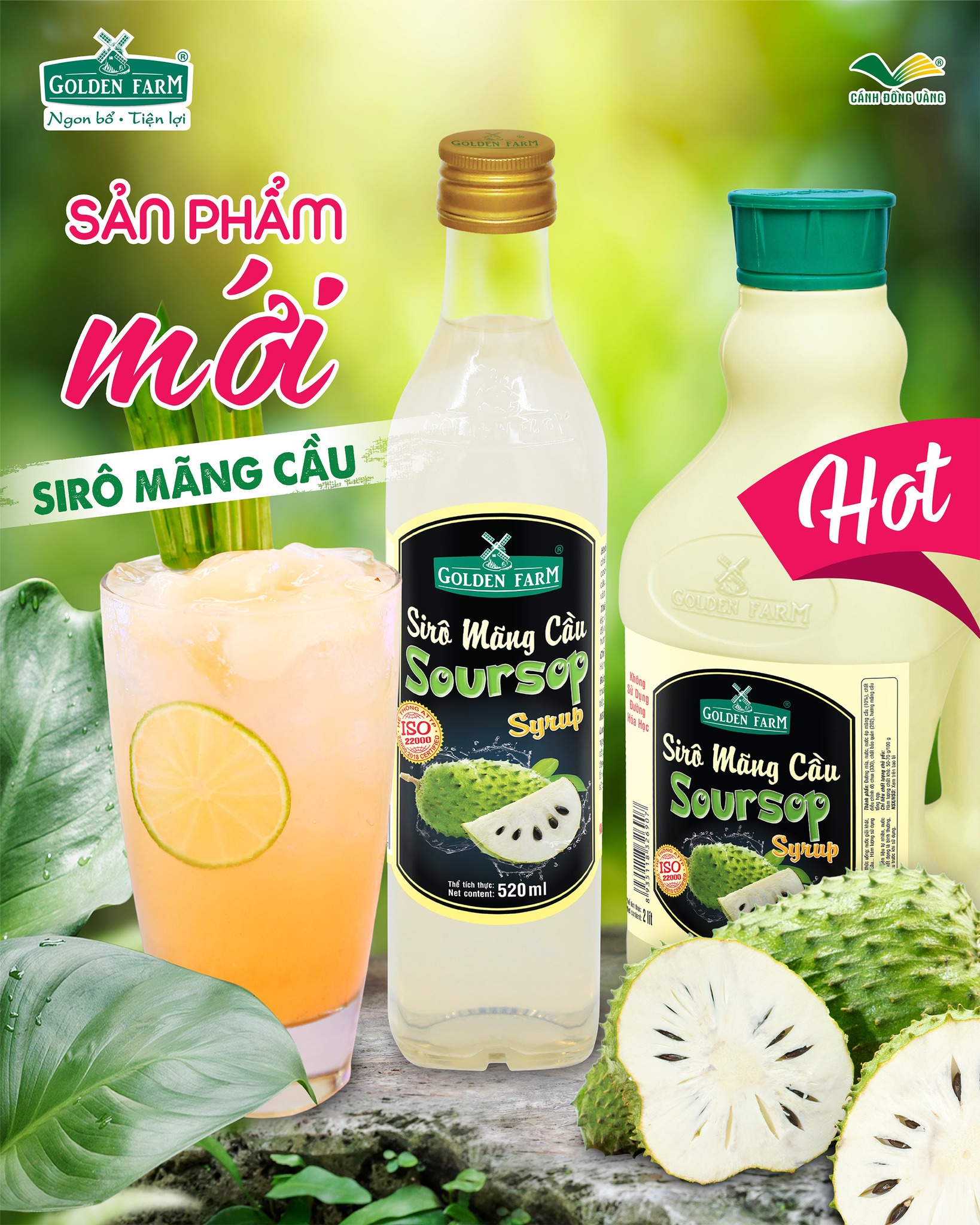 Siro Mãng Cầu Golden Farm Chai Thủy Tinh 520ml – Soursop Syrup ...