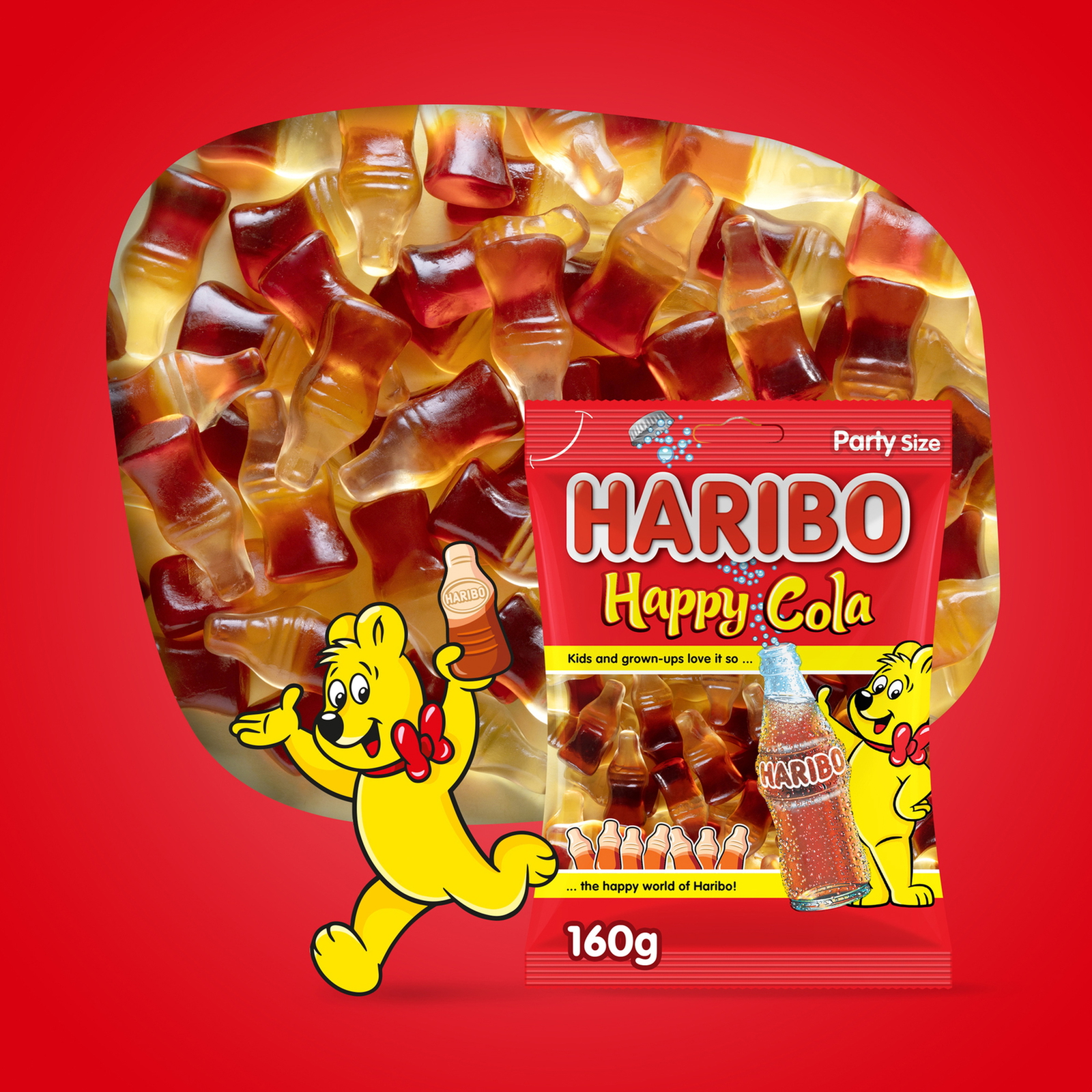 Kẹo Dẻo Vị Cola Nhập Khẩu Đức Happy Haribo 150g - Gummy Candy Happy ...