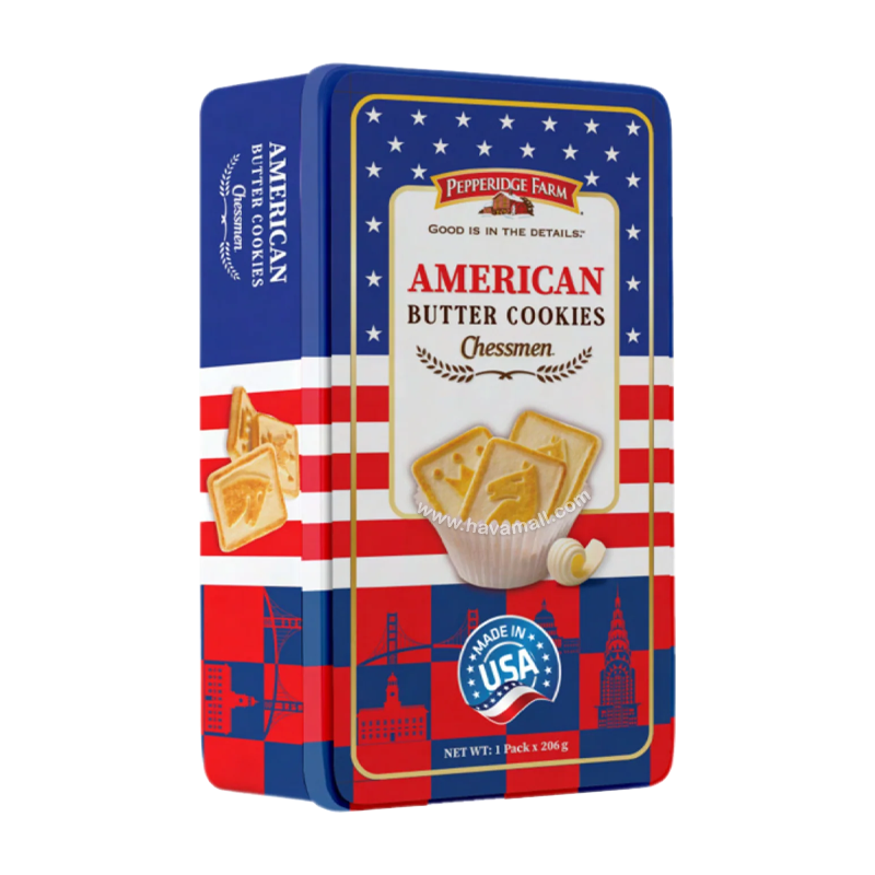 Bánh Quy Bơ Mỹ Chessmen Pepperidge Farm Hộp Thiếc 206g – American ...